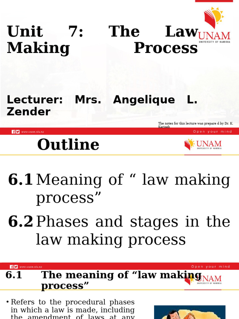 Unit 7 the Law Making Process | PDF | Bill (Law) | Committee