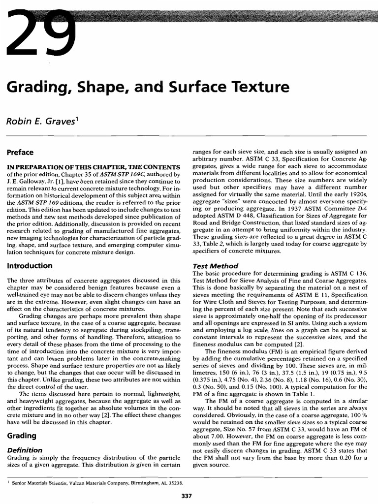 Cap. 29 Grading, Shape, and Surface Yexture | PDF