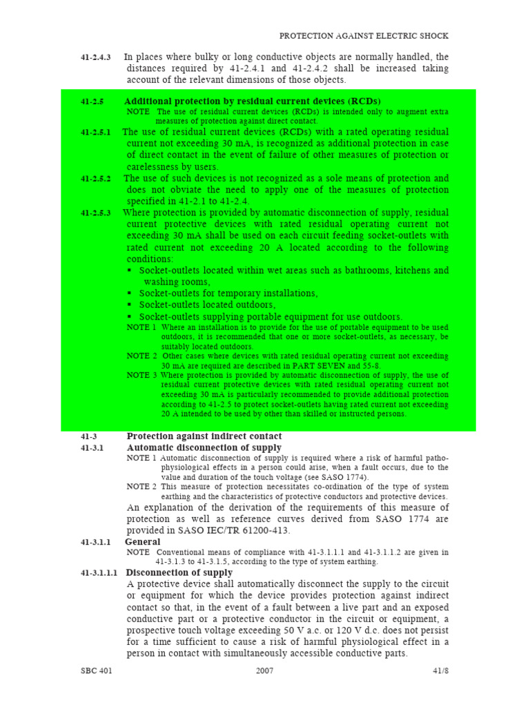 Additional Protection by Residual Current Devices (RCDS) | PDF | Power Engineering | Power (Physics)