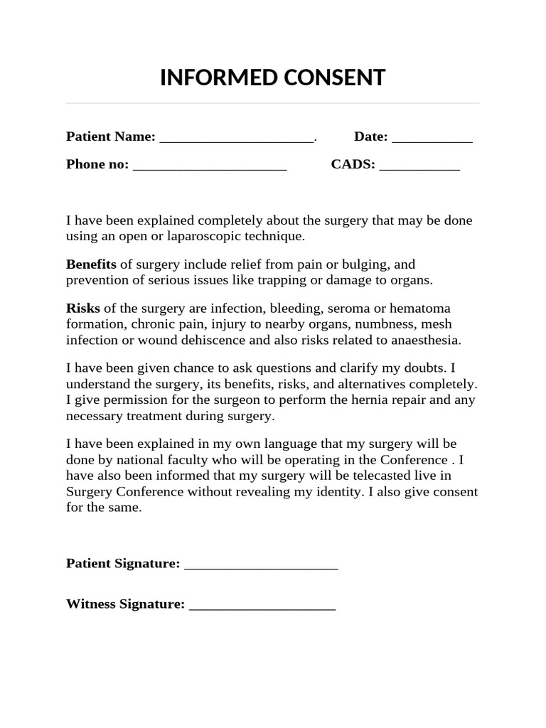 Informed Consent | PDF