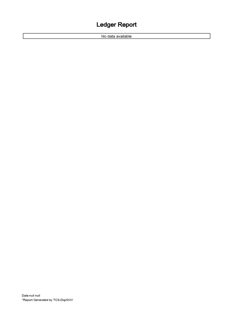 Ledger Report | PDF