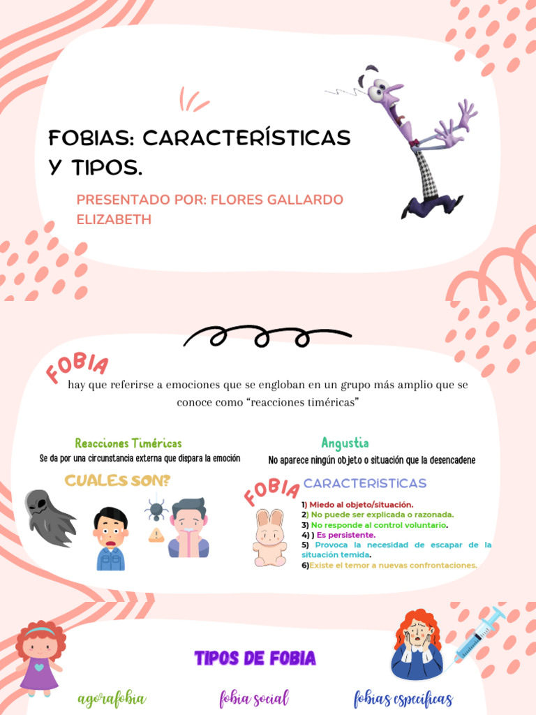 Fobias Características y Tipos. | PDF | Fobia | Temor