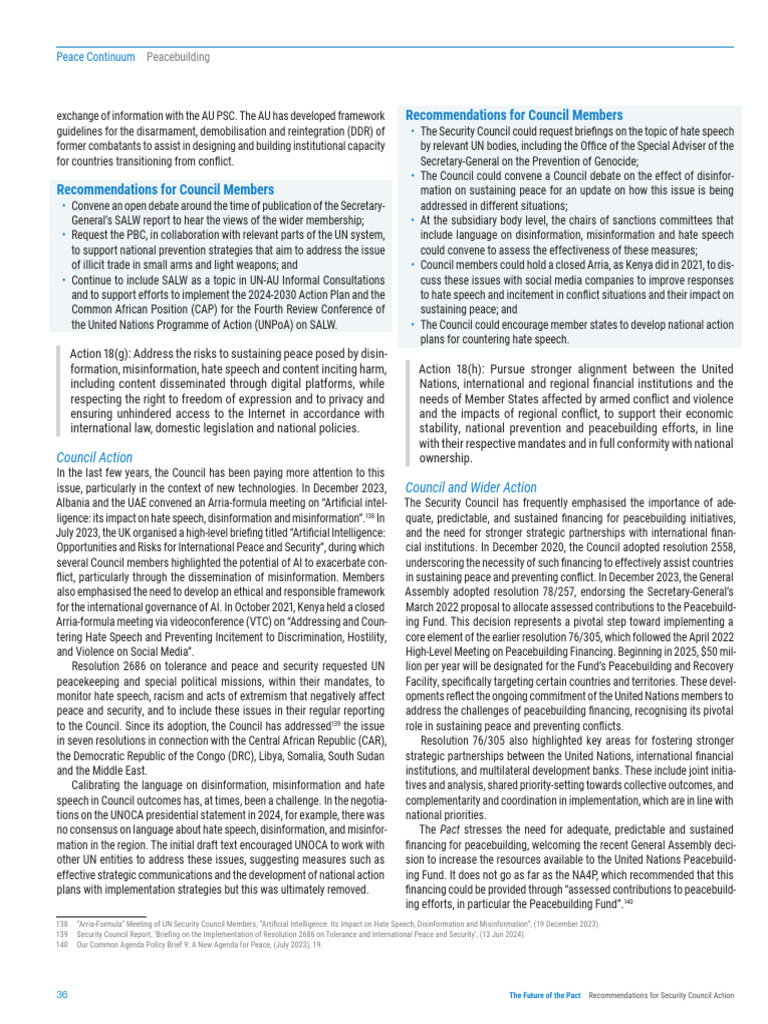 UN Security Council Report - Page36 | PDF | Peacebuilding | United Nations