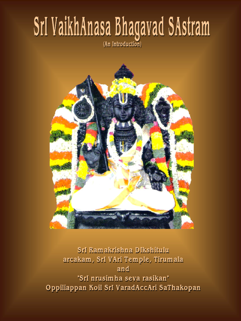 VaikhAnasa Worship and Rituals Explained | PDF | Vedas | Vishnu