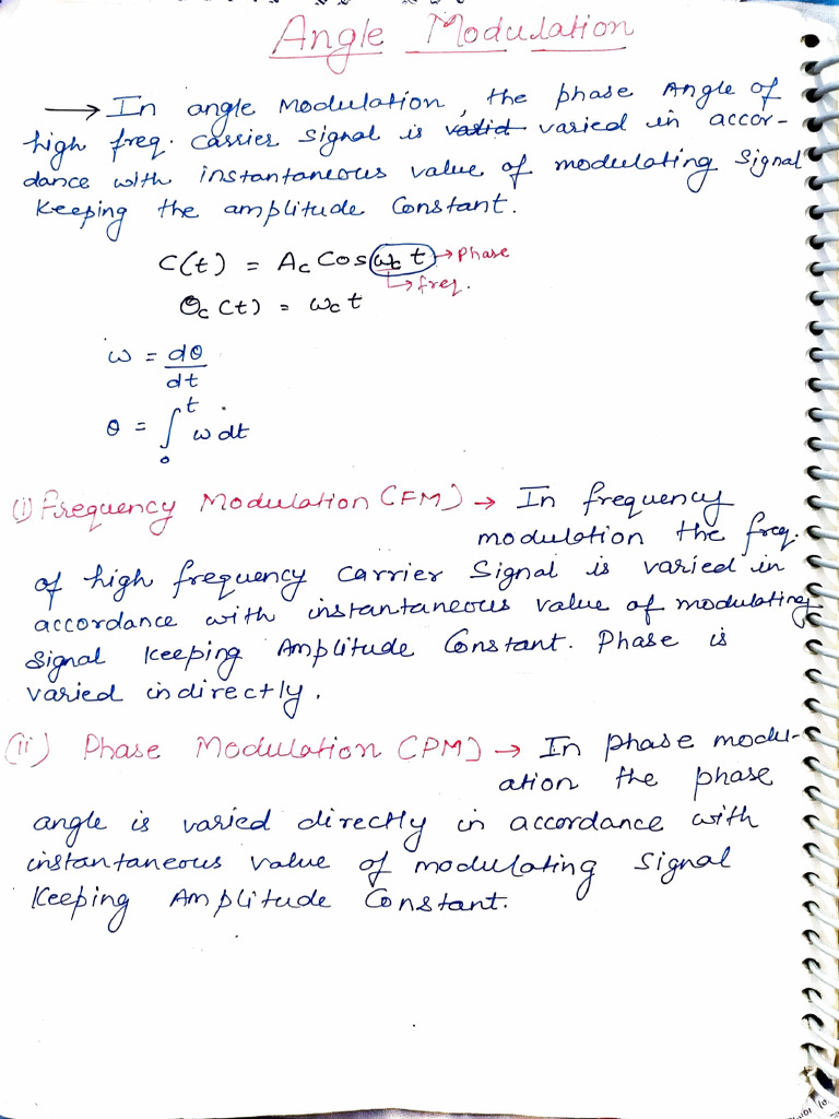 Unit-2 Bec401 Angle Modulation | PDF | Data Transmission | Electrical Circuits