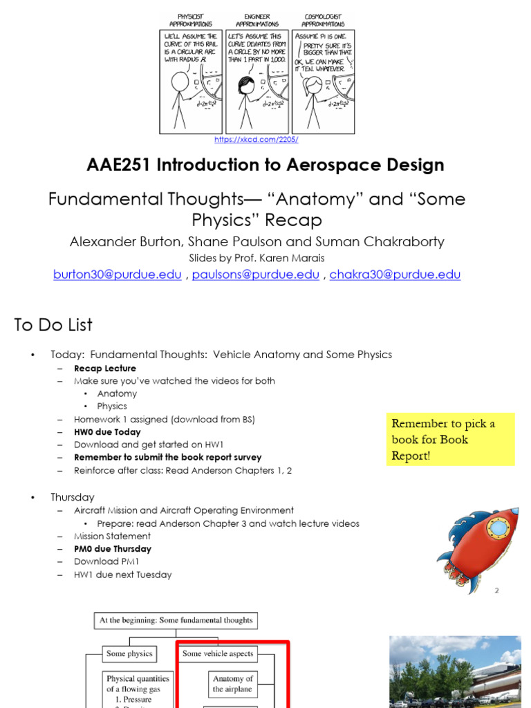 AAE251 - Spring25 - Fundamental - Thoughts - Anatomy and Physics - For BS | PDF | Lift (Force ...