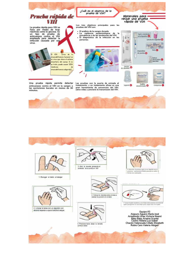 Prueba Rapida de Vih Triptico - Compress | PDF