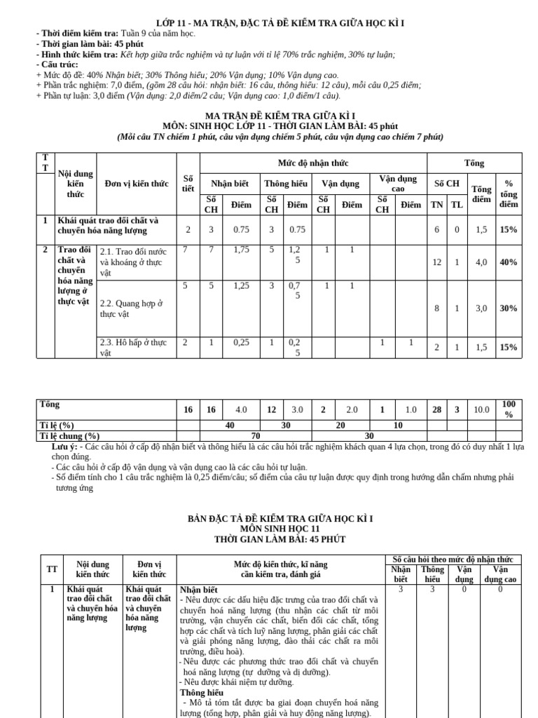 Ma Trận GKI - Si11 2024 | PDF