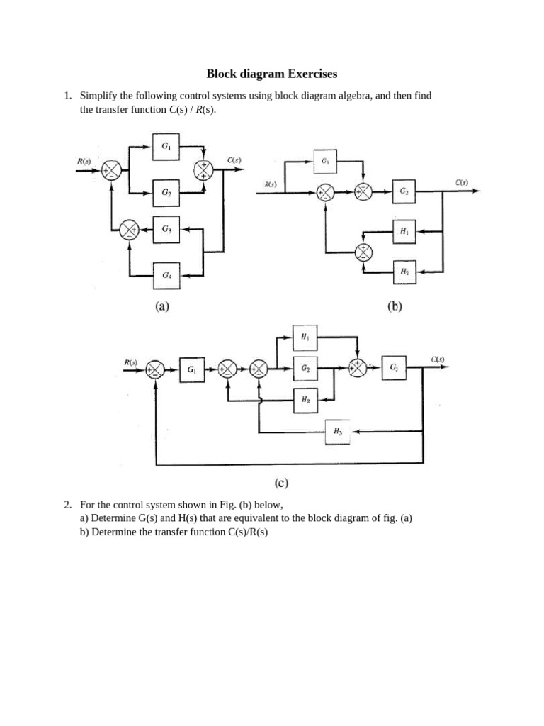 Block Diagram Exercises | PDF