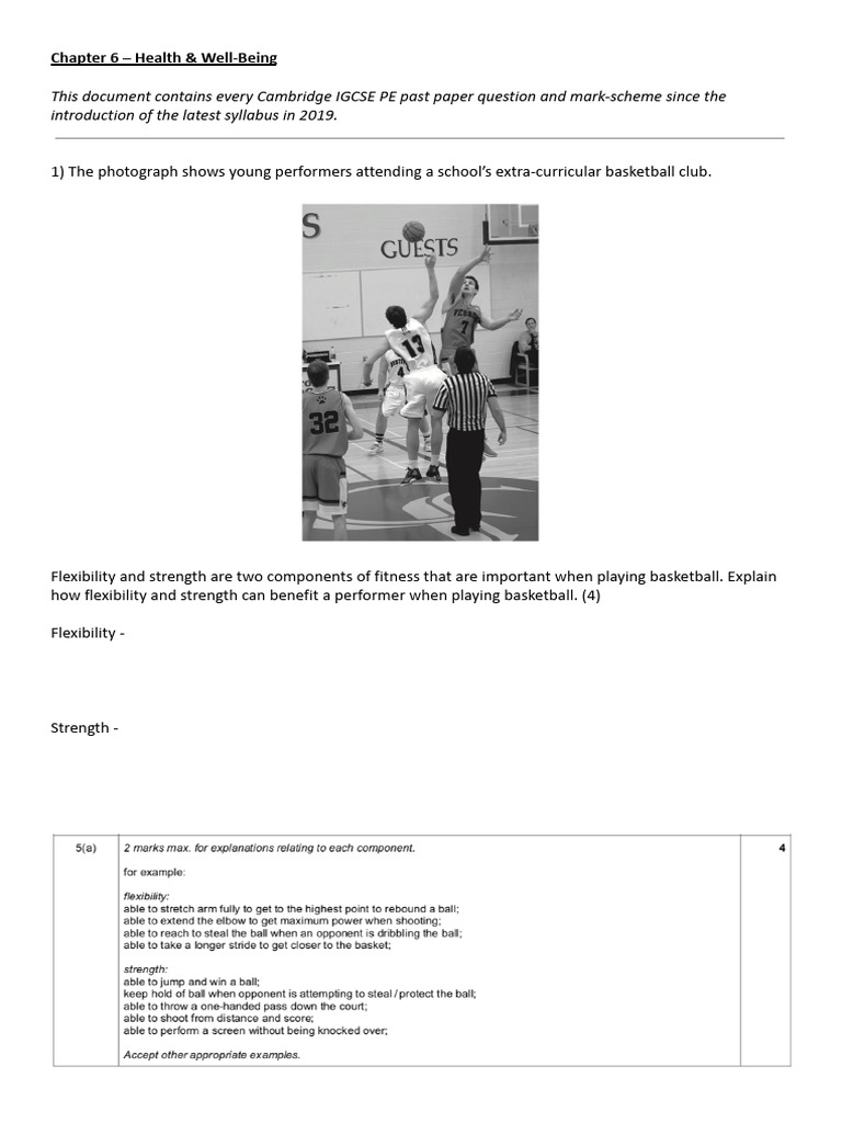 IGCSE PE Past Papers Overview | PDF | Physical Fitness | Running