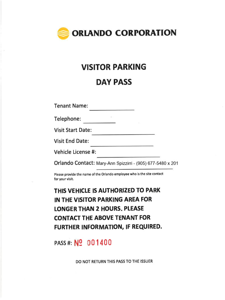 Temporary Parking Pass | PDF