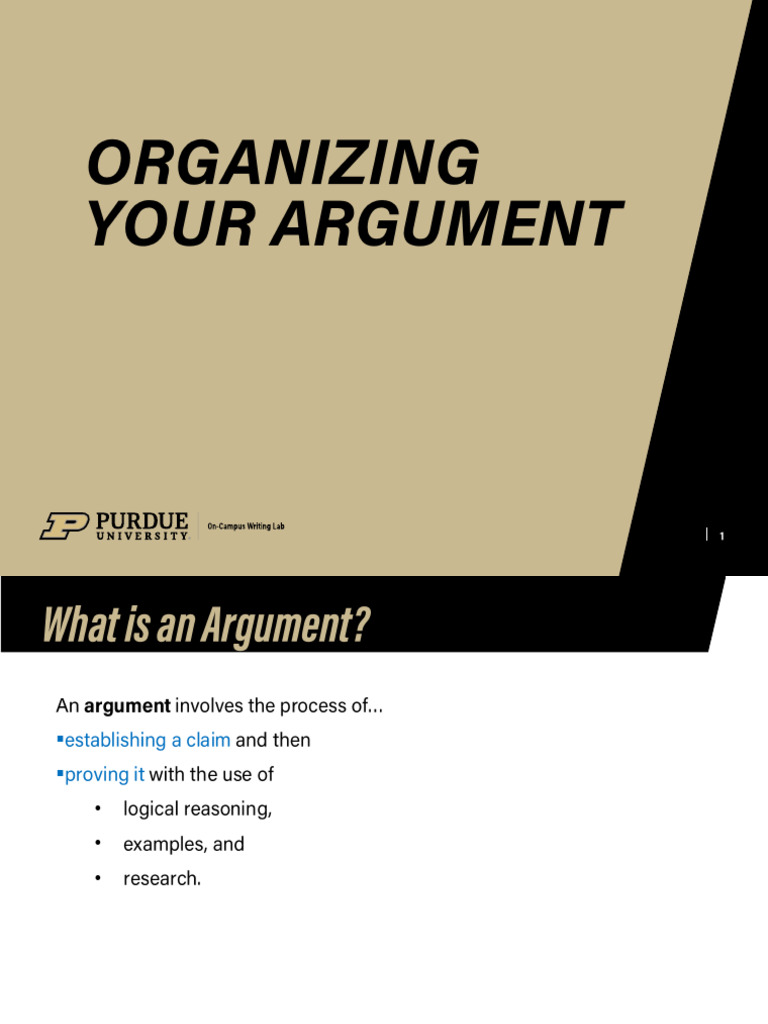 Organizing Your Argument | PDF