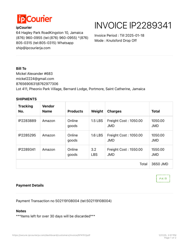 Mickel IP Invoice | PDF