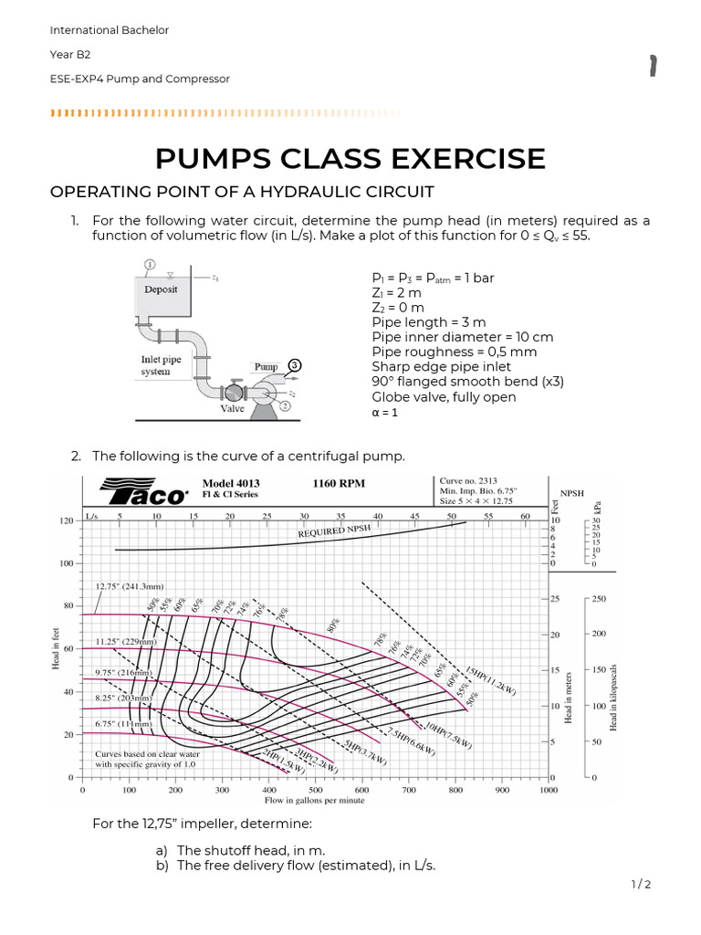 Pumps Class Exercise (3) | PDF