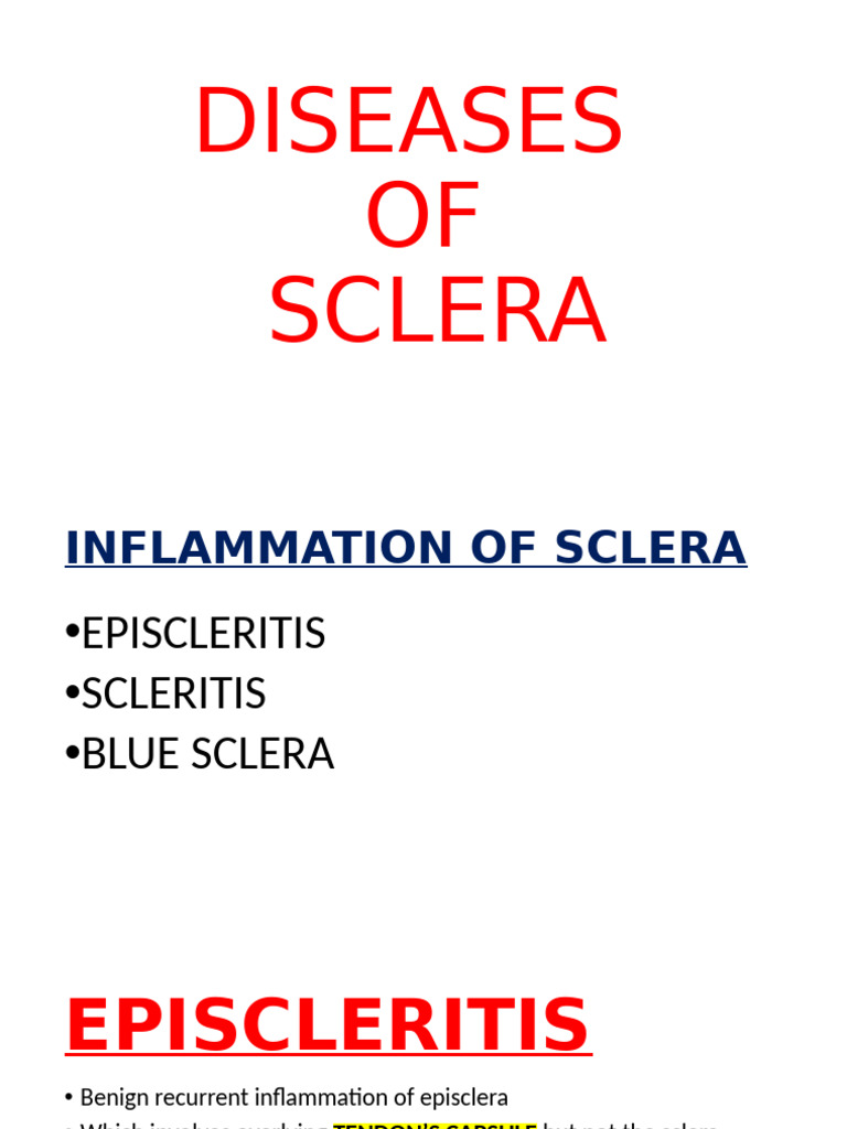 Diseases of Sclera Likhith | PDF | Immunology | Medical Specialties