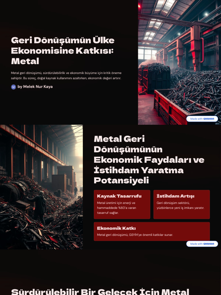 Geri Donusumun Ulke Ekonomisine Katkisi Metal | PDF