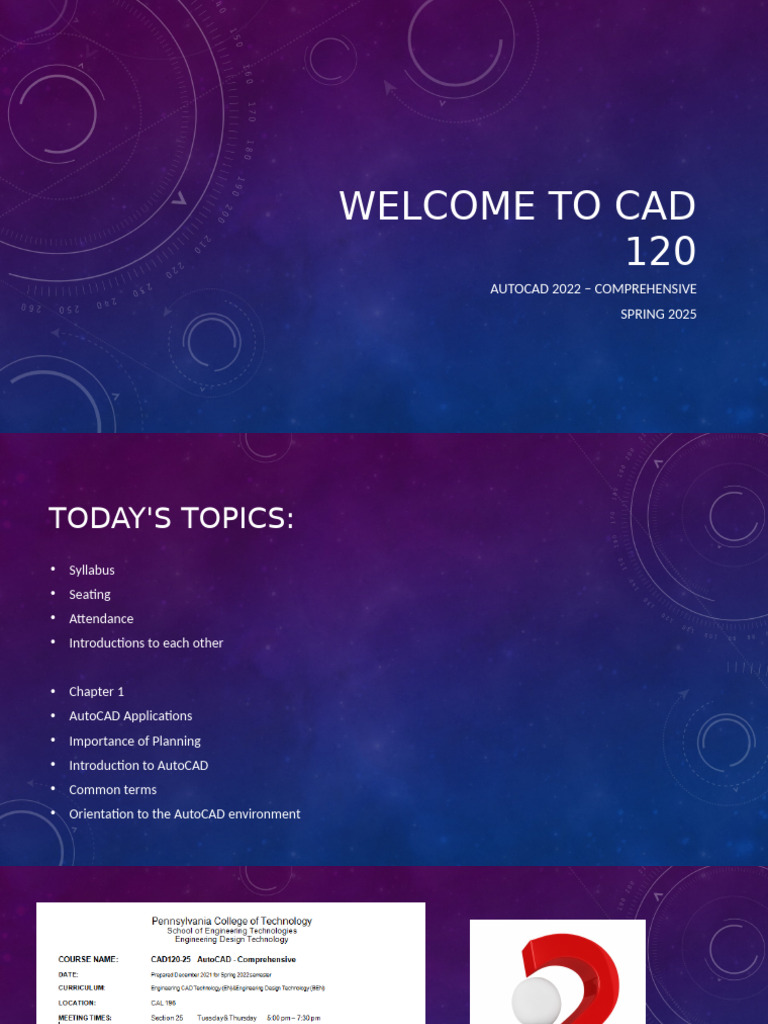 CAD120 - Week 1 - Welcome To CAD 120 (CS) | PDF | Window (Computing ...