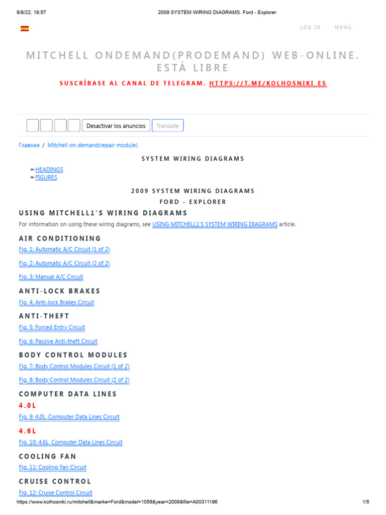 2009 System Wiring Diagrams. Ford - Explorer | PDF | Air Conditioning ...