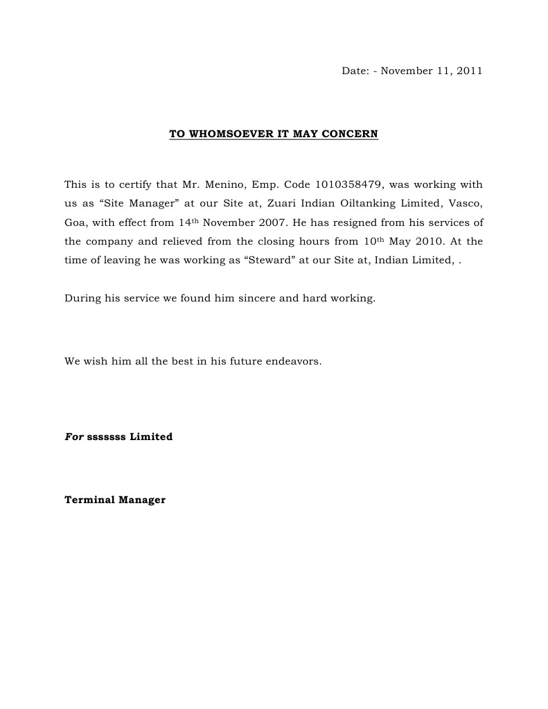 Letter of Experience To Contractor | PDF