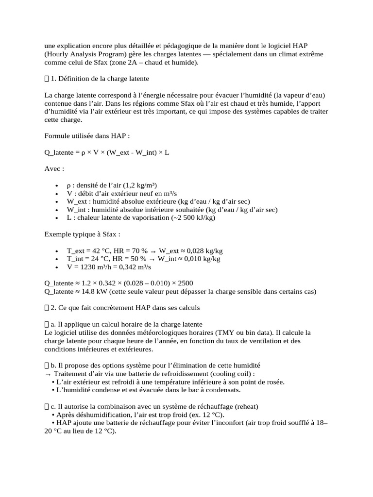 Gestion de la charge latente avec HAP | PDF | Atmosphère de la Terre ...