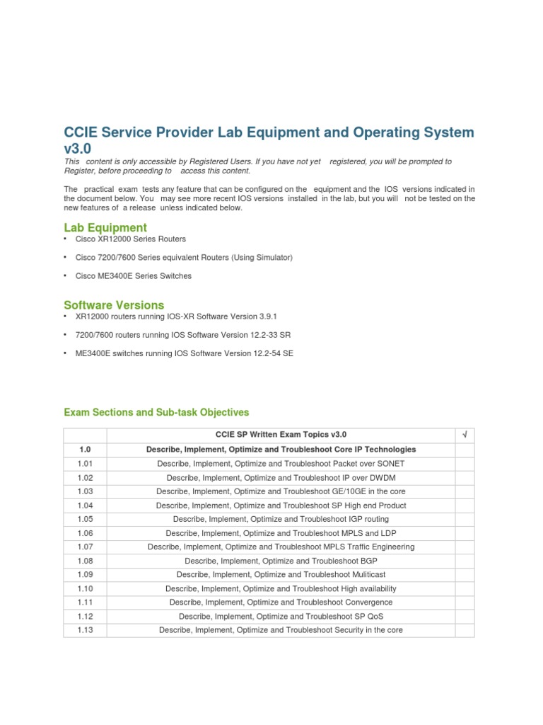 CCIE Service Provider | PDF | Virtual Private Network | Multiprotocol Label Switching