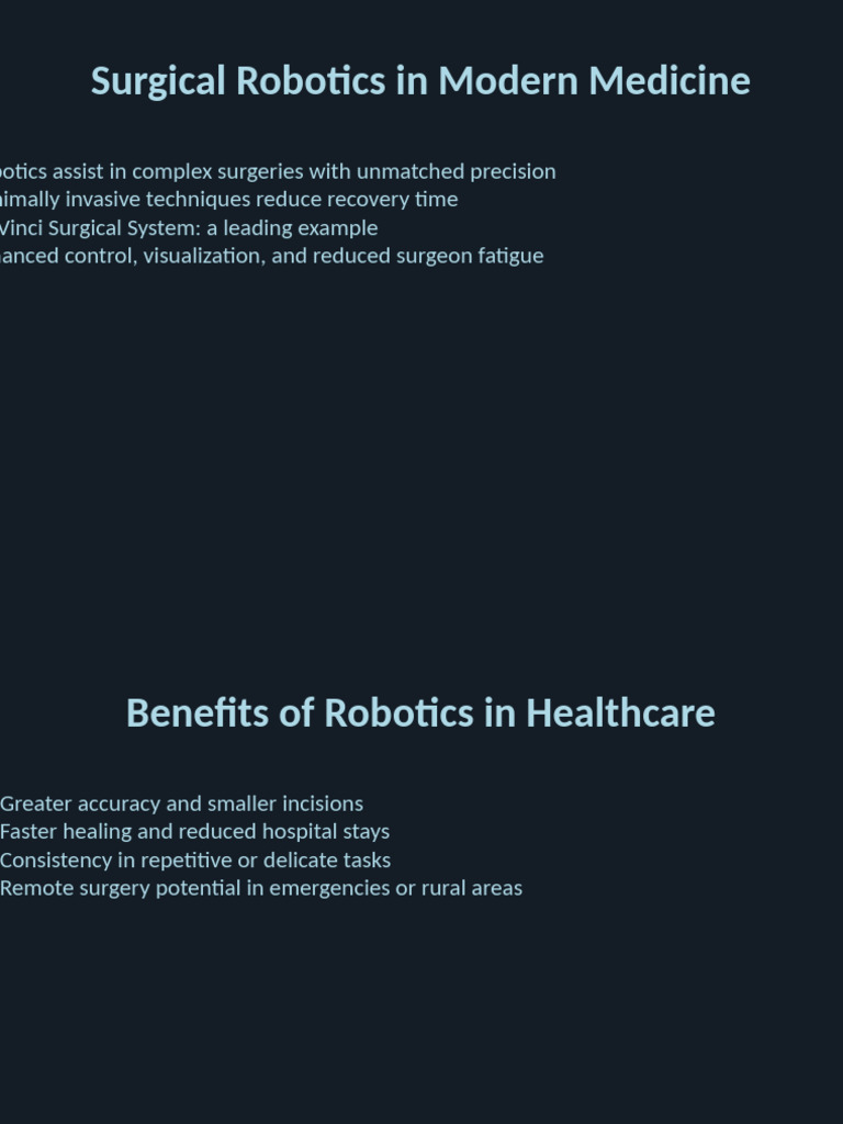Robotics in Medicine With Images | PDF