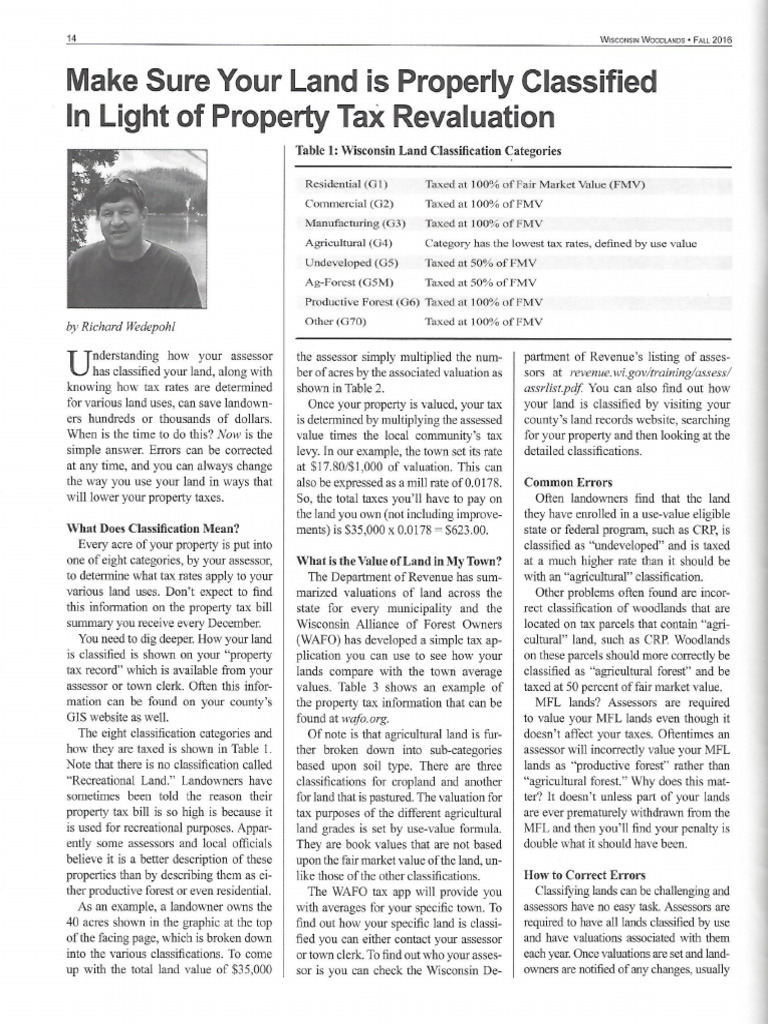 Make Sure Your Land Is Properly Classified | PDF