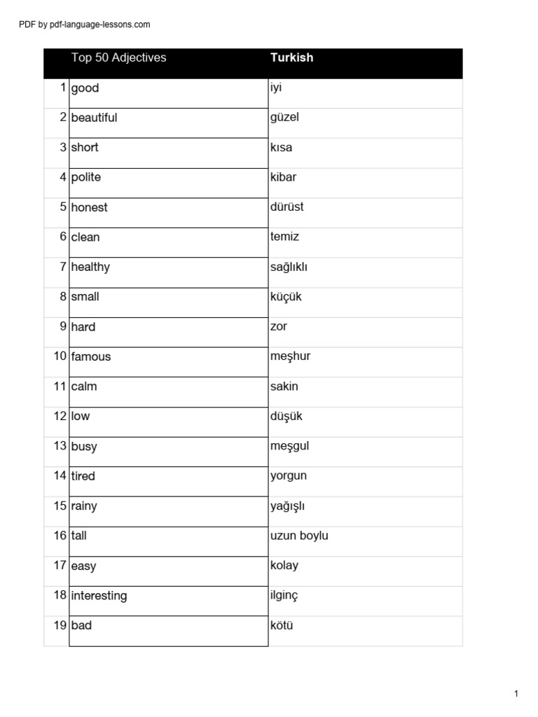 Turkish 5 | PDF
