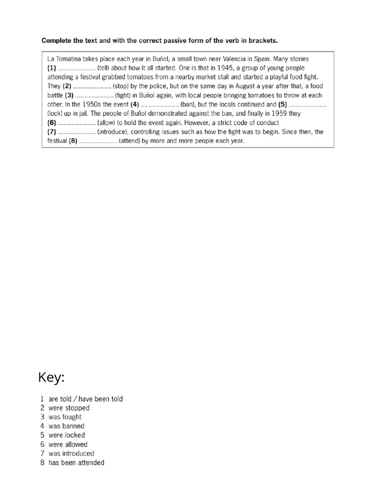 Passive voice B2 practice | PDF