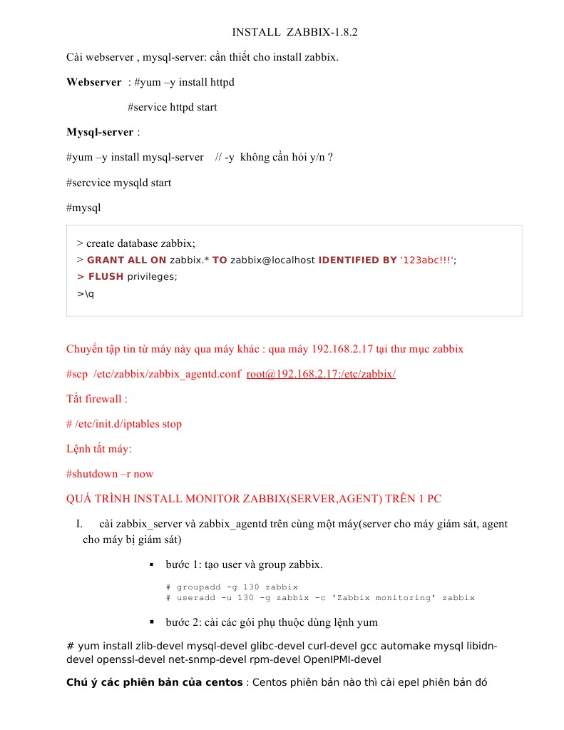 Install Zabbix | PDF