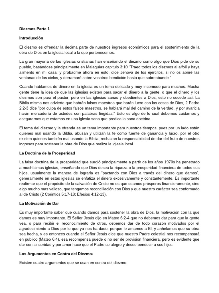Diezmos Parte 1 | PDF | Diezmo | Abrahán