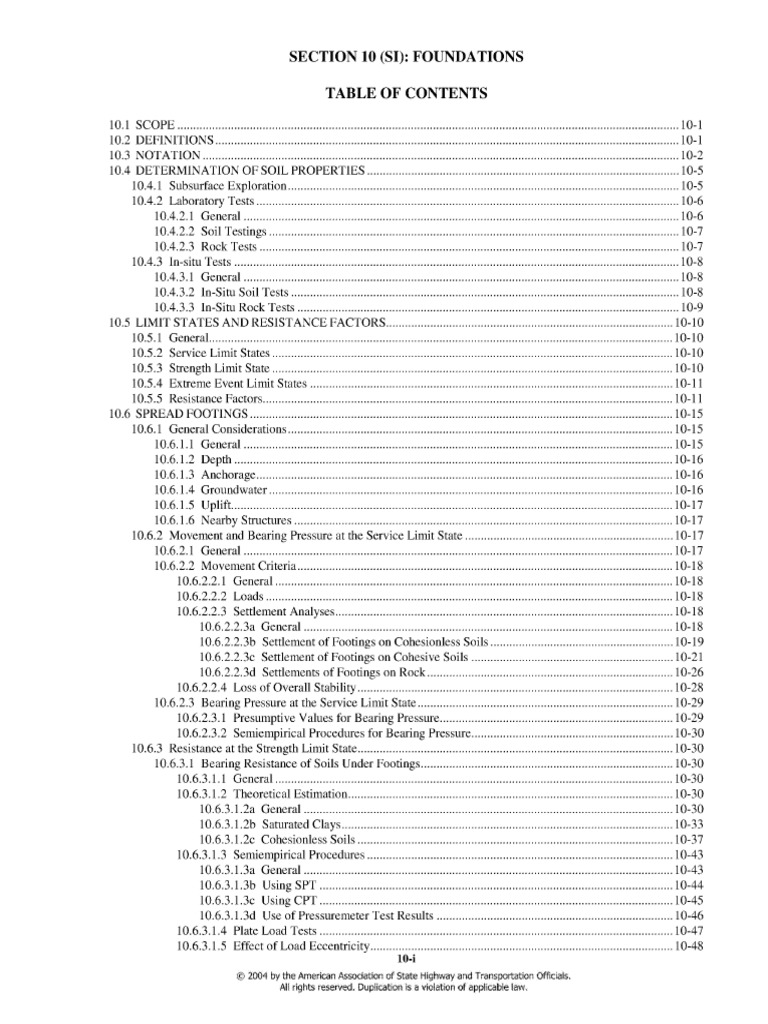 Aashto LRFD 2005 - s10 | PDF