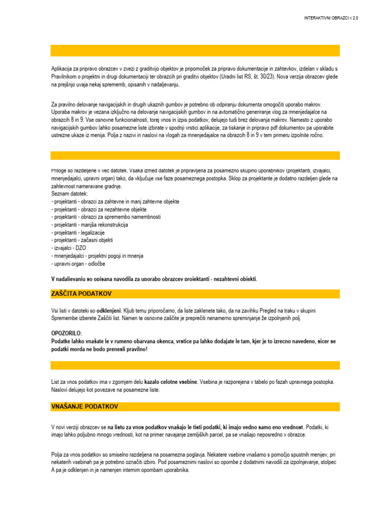 Nezahtevni Objekti I Obrazci | PDF