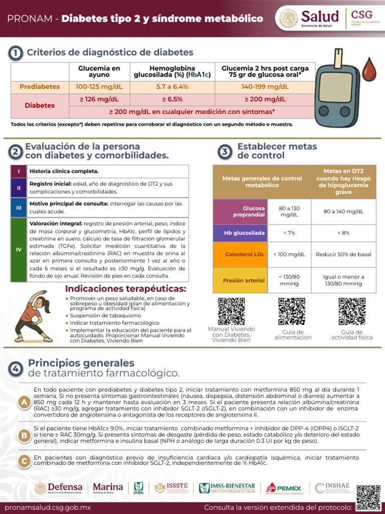 Infografía sobre Diabetes Tipo 2 y Metas | PDF | Diabetes | Colesterol