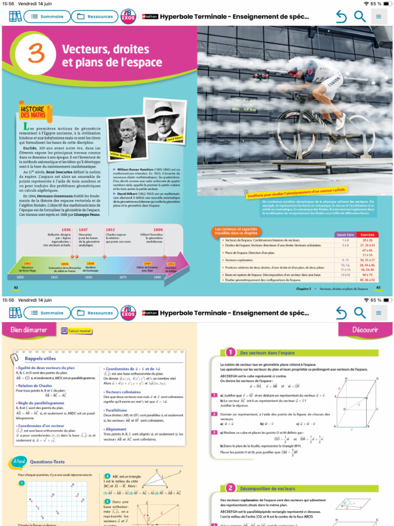 Vecteurs, Droites Et Plans de L'espace | PDF