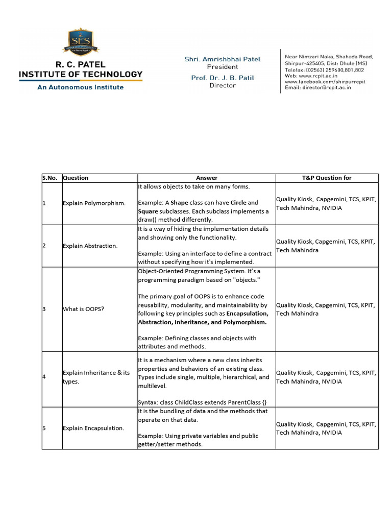 2025 Mock Interview Question OOPJ | PDF | Method (Computer Programming) | Class (Computer ...
