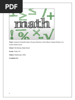 Math Sba Sample 1 | PDF | Chart | Track And Field