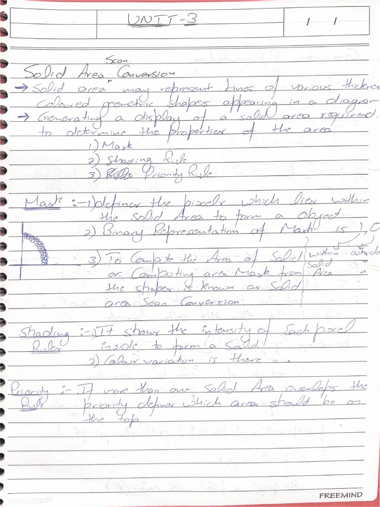 Computer Graphics(Curves, Area filling algorithms) | PDF