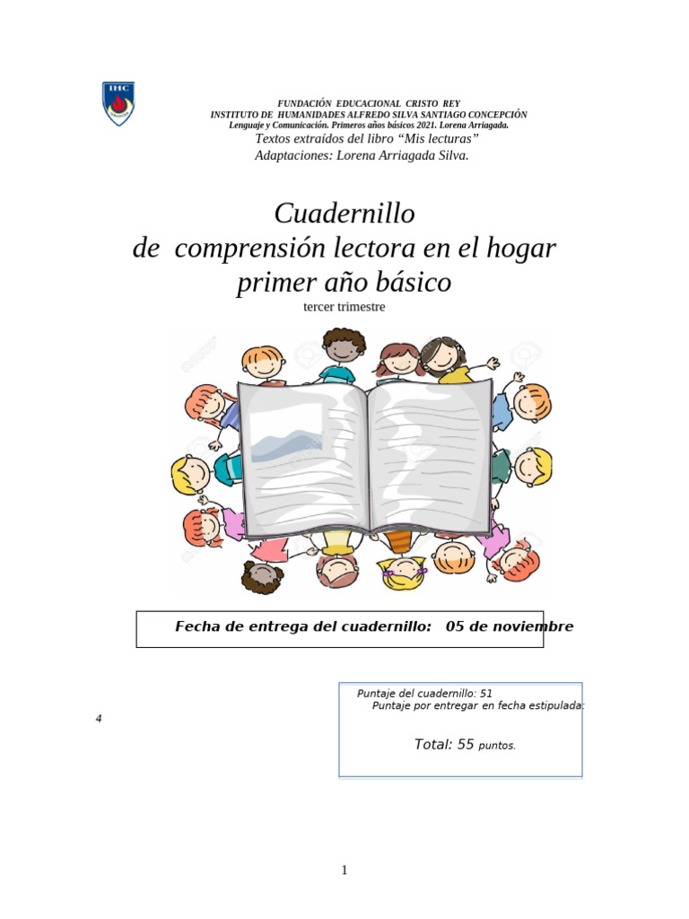 Cuadernillo Primero Tercer Trimestre | PDF | Comprensión lectora