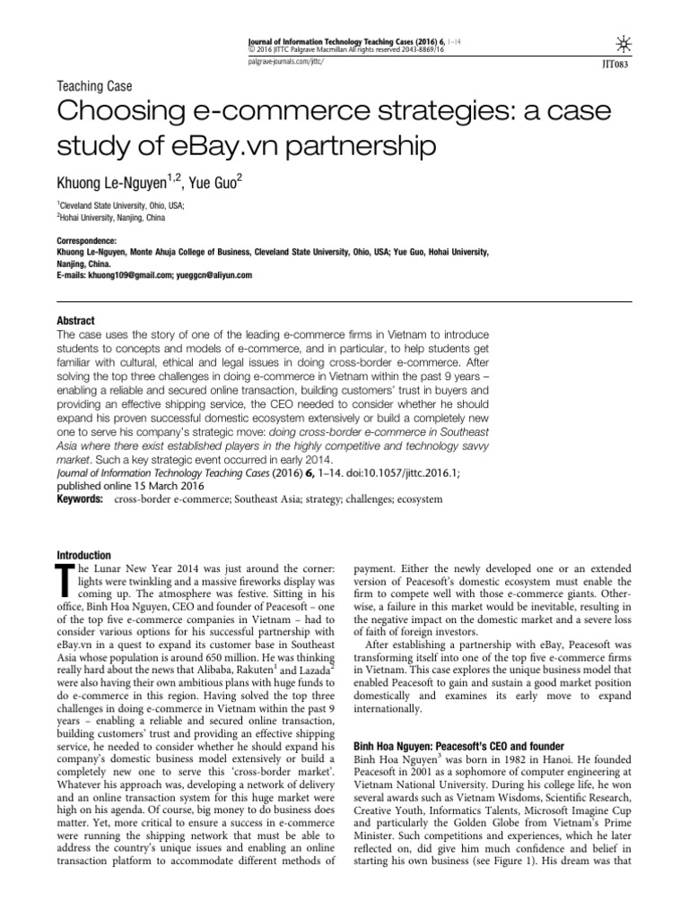 E-commerce Strategy Case Study: eBay.vn | PDF | E Commerce | E Bay