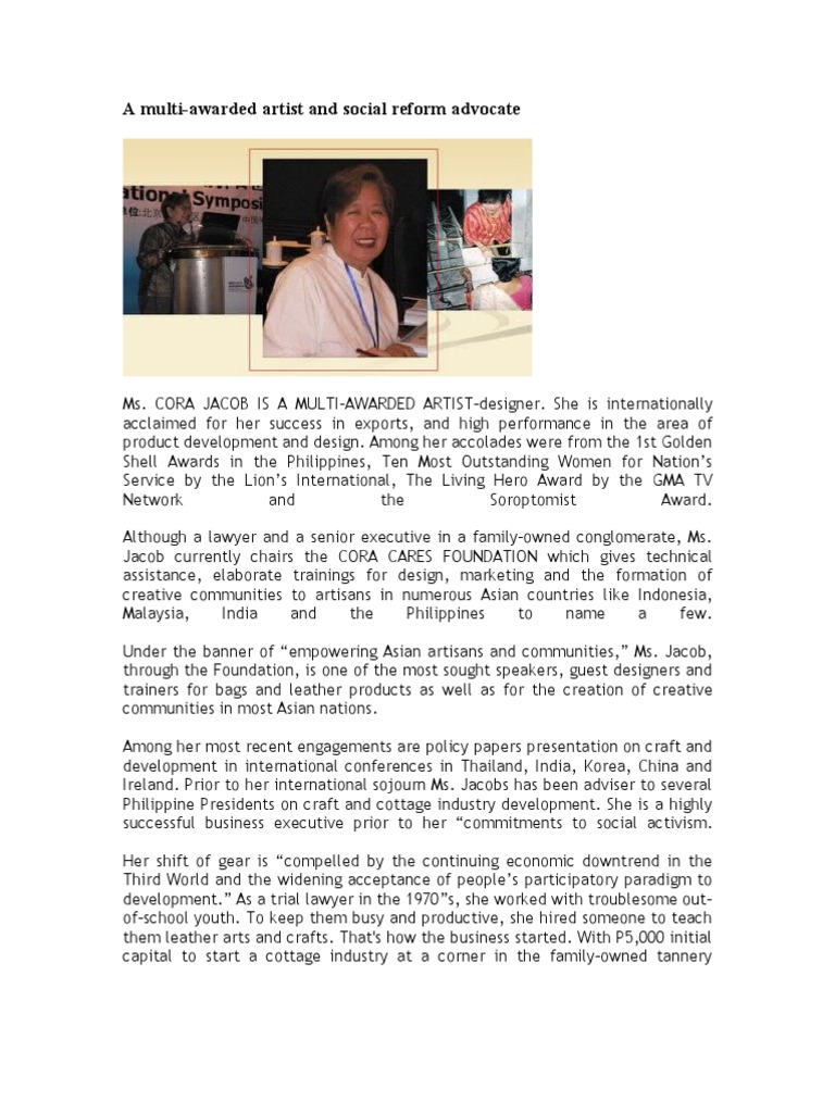 Cora Jacob's History | PDF | Entrepreneurship | Retail