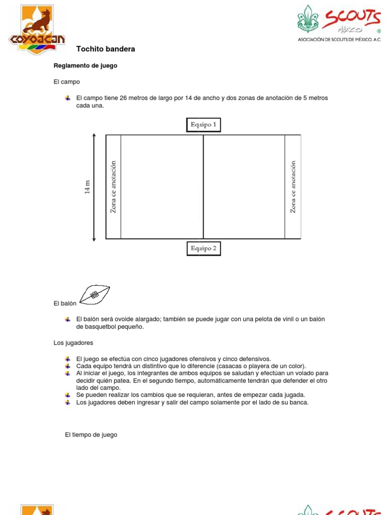 Tochito Bandera Reglamento | PDF | Deportes de equipo | Deportes