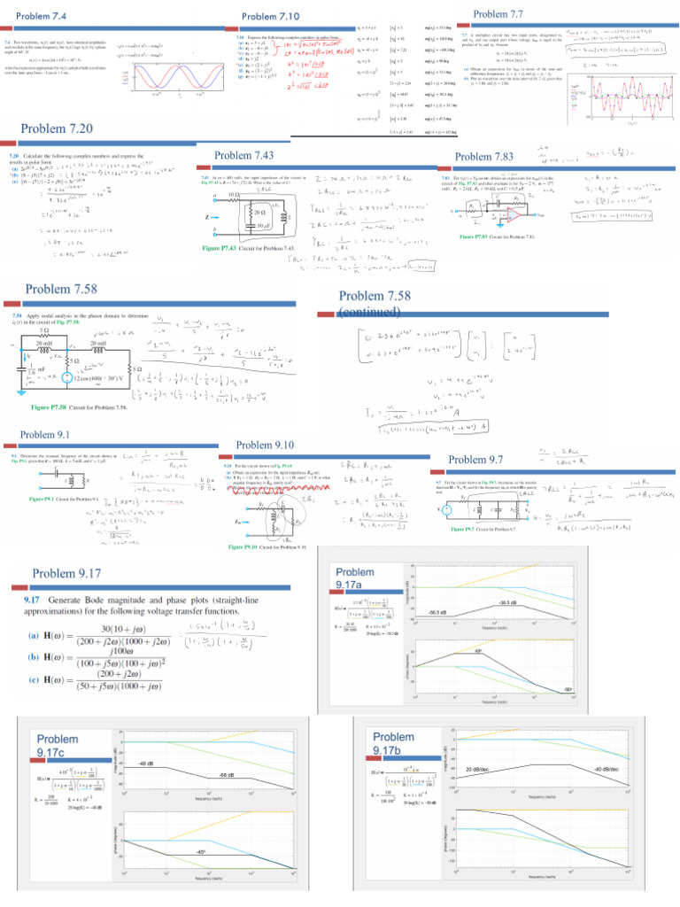 ECE 101 Cheat Sheet Pt3 | PDF