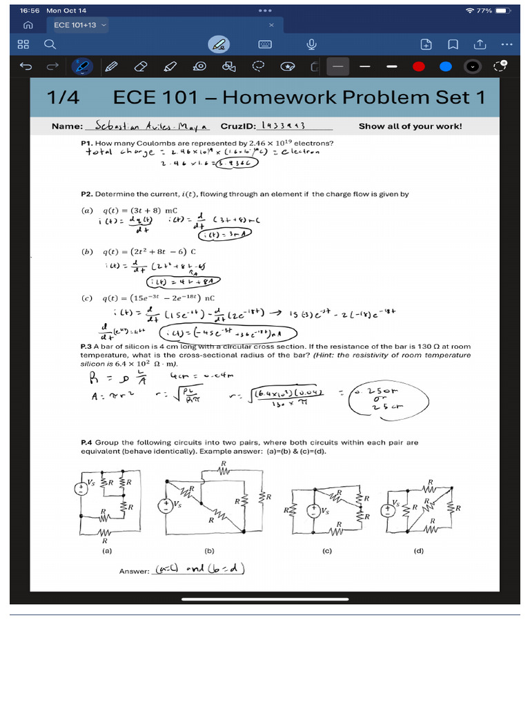 Ece 101 HW1 | PDF