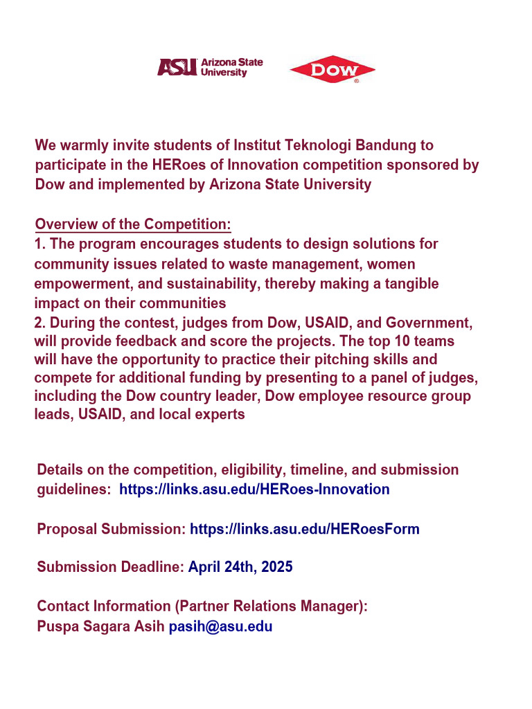 DOW Arizona Competition 2025 | PDF