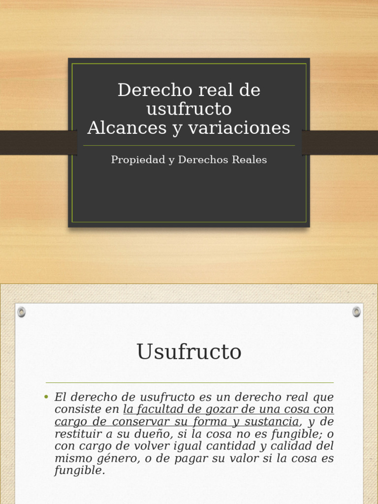 Usufructo y Tiempo Compartido | PDF | Propiedad | Derecho privado