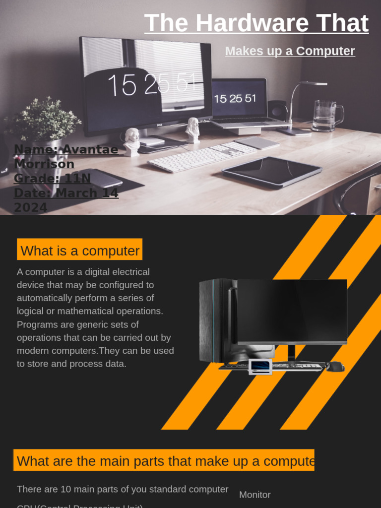 The Hardware That Makes Up A Computer | PDF | Random Access Memory | Read Only Memory