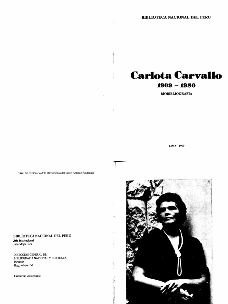 Carlota Carvallo, 1909-1980. Biobibliografía | PDF