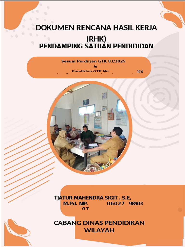 Laporan Perencanaan (RHK) Pendampingan Pengawas Tahun 2025 | PDF