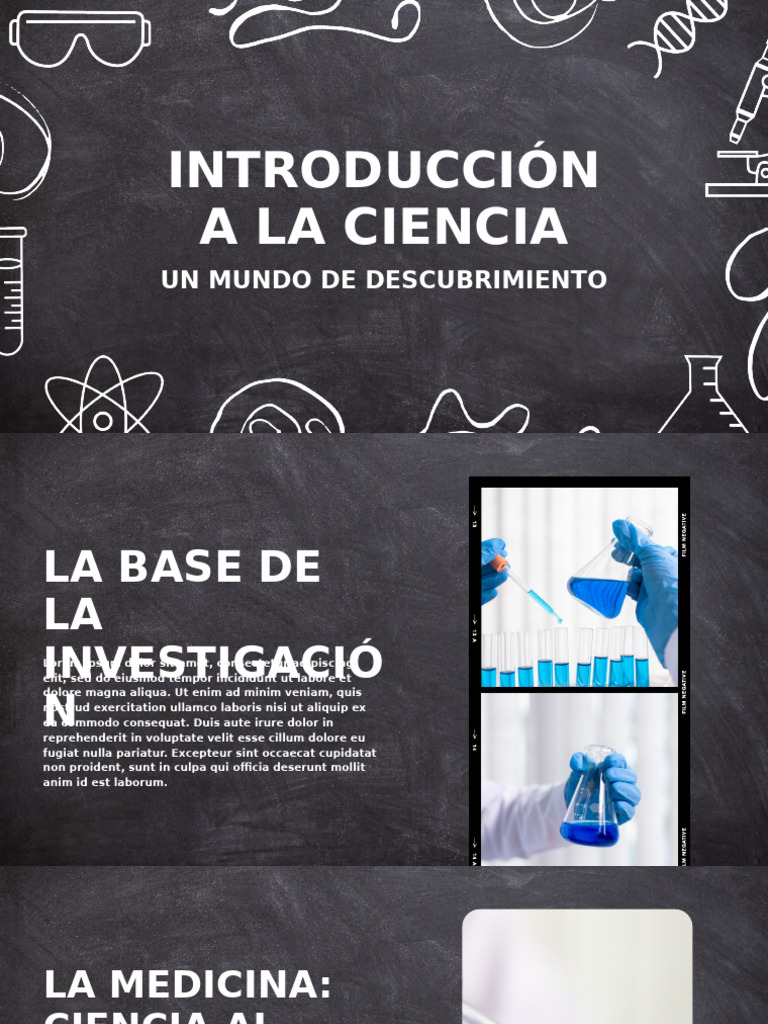 Presentación Introducción a la Ciencia Simple Blanco y Negro | PDF